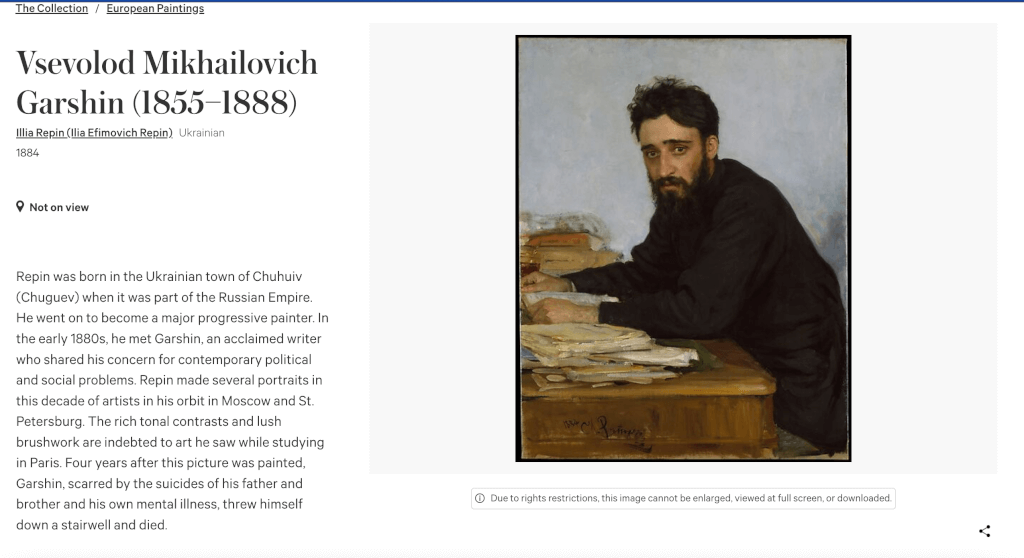 The Metropolitan Museum recognized the artists Repin and Aivazovsky as ...