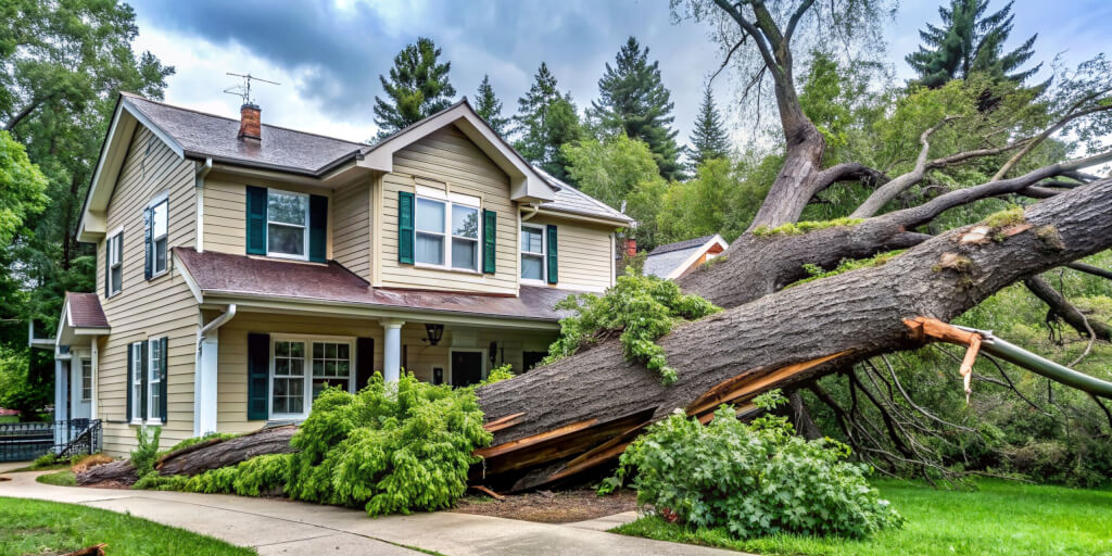A tree collapsed on a house that a couple rented on Airbnb in New York ...